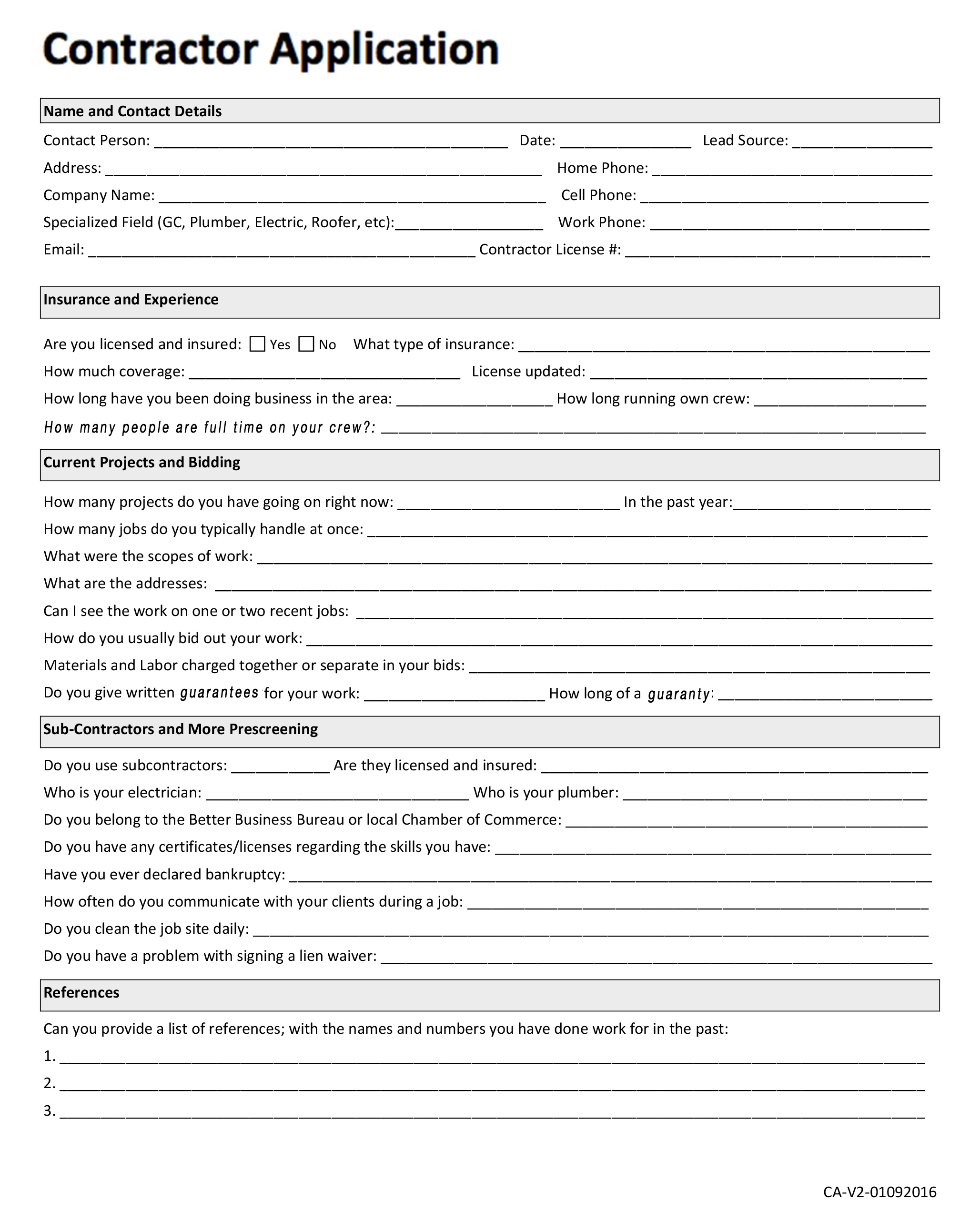 Contractors - REM Kapital Investments LLC